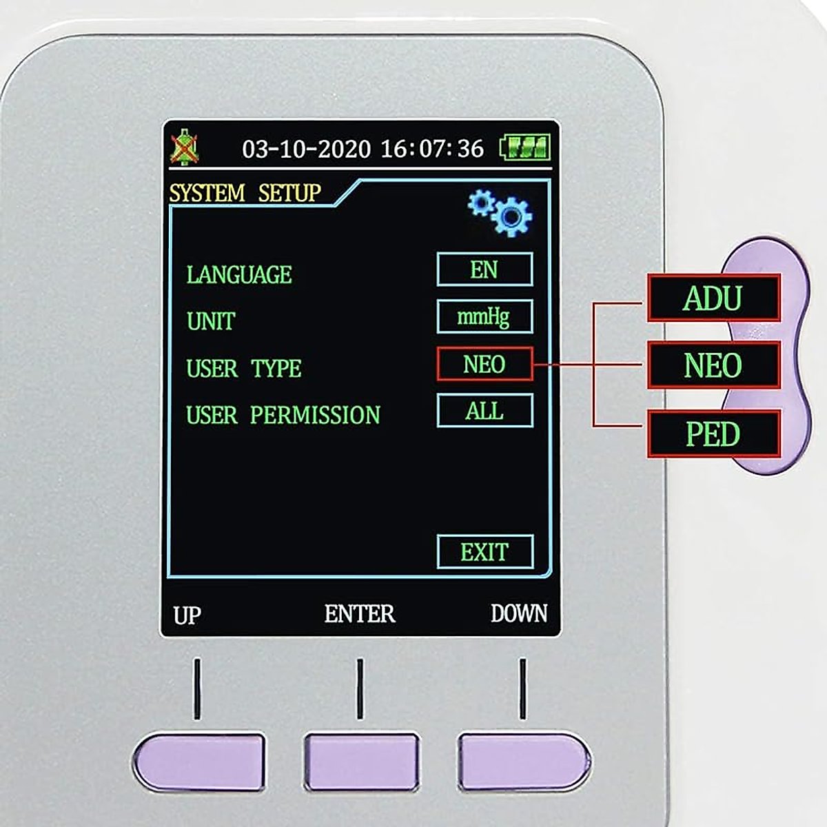 CONTEC-08A Blood Pressure Monitor-Automatic Digital BP Machine with 3 Sizes Cuff for Home Use,Large LCD Display,for 3 User 3x100 Memory