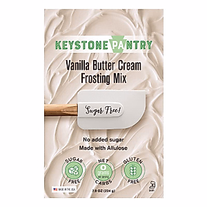 Keystone Pantry Sugar-Free Butter Cream Frosting Mix – 7.9 oz Bag – 6-Pack – Sugar & Gluten Free – Kosher Dairy – Zero Net Carbs – Made with Allulose (Vanilla Butter Cream)