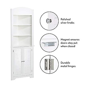 RiverRidge Ellsworth Collection Tall Corner Cabinet, White