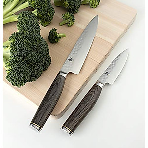 Shun Cutlery Premier Grey Paring Knife 4", Small, Nimble Cooking Knife for Peeling, Coring, Trimming and More, Precise Cutting Knife, Handcrafted Japanese Kitchen Knife