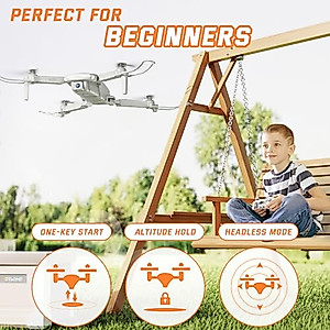 SOTAONE S450 Drone with Camera for Adults, 1080P HD FPV Drones for Kids with One Key Take Off/Land, Altitude Hold, Mini Foldable Drone with 2 Batteries, RC Quadcopter Toys Gifts for Beginners