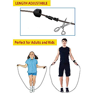 Redify 2 Pack Adjustable Jump Rope for Workout, Fitness Jump Rope for Men Women and Kids, Speed Jumping Rope for Exercise