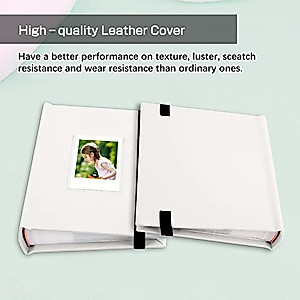 Photo Album for Fujifilm Instax Mini Camera, 180 Pockets Instax Mini Album with Memo Areas, 2X3 Photo Album for Polaroid 2x3 ZINK Film Camera, Fujifilm Instax Mini 1112 9 8 40 Evo Instant Camera, White