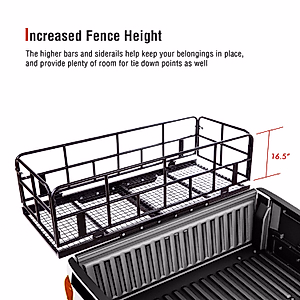 Hitch Mount Basket Foldable Storage Steel Cargo Carrier Rack, Fits 2 Trailer Mounted Hitches- USPTO Patent Pending