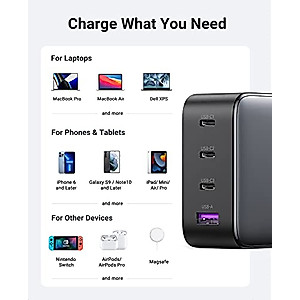 UGREEN 100W USB C Charger, Nexode 4-Port GaN Foldable Compact Wall Charger Power Adapter Compatible with MacBook Pro/Air, iPad, iPhone 14 Pro, Galaxy S23 Ultra, Steam Deck, Dell XPS, Google Pixelbook