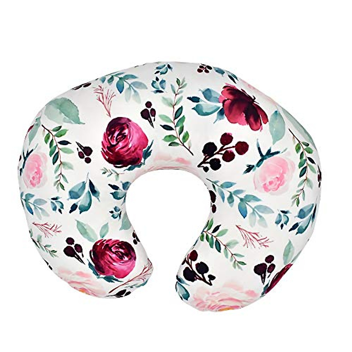 Little Jump 2 Pack Floral Nursing Pillow Cover Slipcover for Breastfeeding Pillows, Soft and Stretchy Safely Breastfeeding Pillow Cover for Girl (Floral)