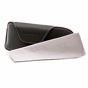 Serengeti Summit Drivers Wrap Around Sunglasses for Men - Lightweight and Comfortable Matte Black Men’s Sunglasses With Mineral Glass Lenses and Photochromic UV Protection