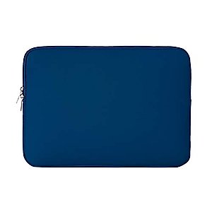 RAINYEAR 14 Inch Laptop Sleeve Case Protective Soft Padded Zipper Cover Carrying Computer Bag Compatible with 14" Notebook Chromebook Tablet Ultrabook (Navy Blue)