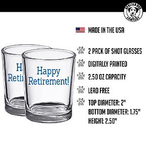 Personalized Printed 2.5oz Shot Glasses 2pk – Customized Gift for Women Men, Custom Message Name, Birthday Gift Ideas Friend Her Him, 21st Party Favors, Cute Funny Unique, 16 Colors, Your Text Here