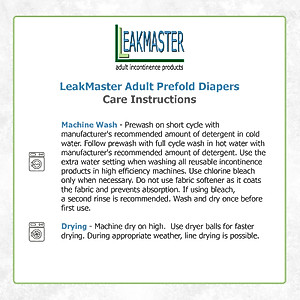 LeakMaster Adult Prefold Cloth Diapers Birdseye Weave - 100% Cotton Adult Reusable Diapers - Soft & Durable - Sewn in The USA - Night Weight - Size Large