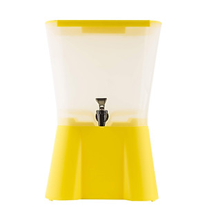 Tablecraft 955 Polypropylene Plastic Non-Insulated Beverage Dispenser, 3-Gallon, Yellow