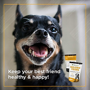 VetriScience Golden Years Energize and Thrive Complete Daily Multivitamin with BCAAs for Senior Dogs, Chicken, 60 Chews