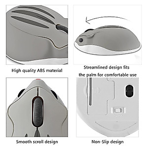 Wireless Mouse Cute Cartoon Animal Hamster Shape Silent Mouse Portable 1200DPI USB Cordless Mice for PC Mac Laptop Computer Gift for Kids Woman Adults