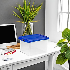 Bankers Box Heavy Duty Plastic File Storage Box with Hanging Rails, Letter/Legal, 1 Pack (0086205)