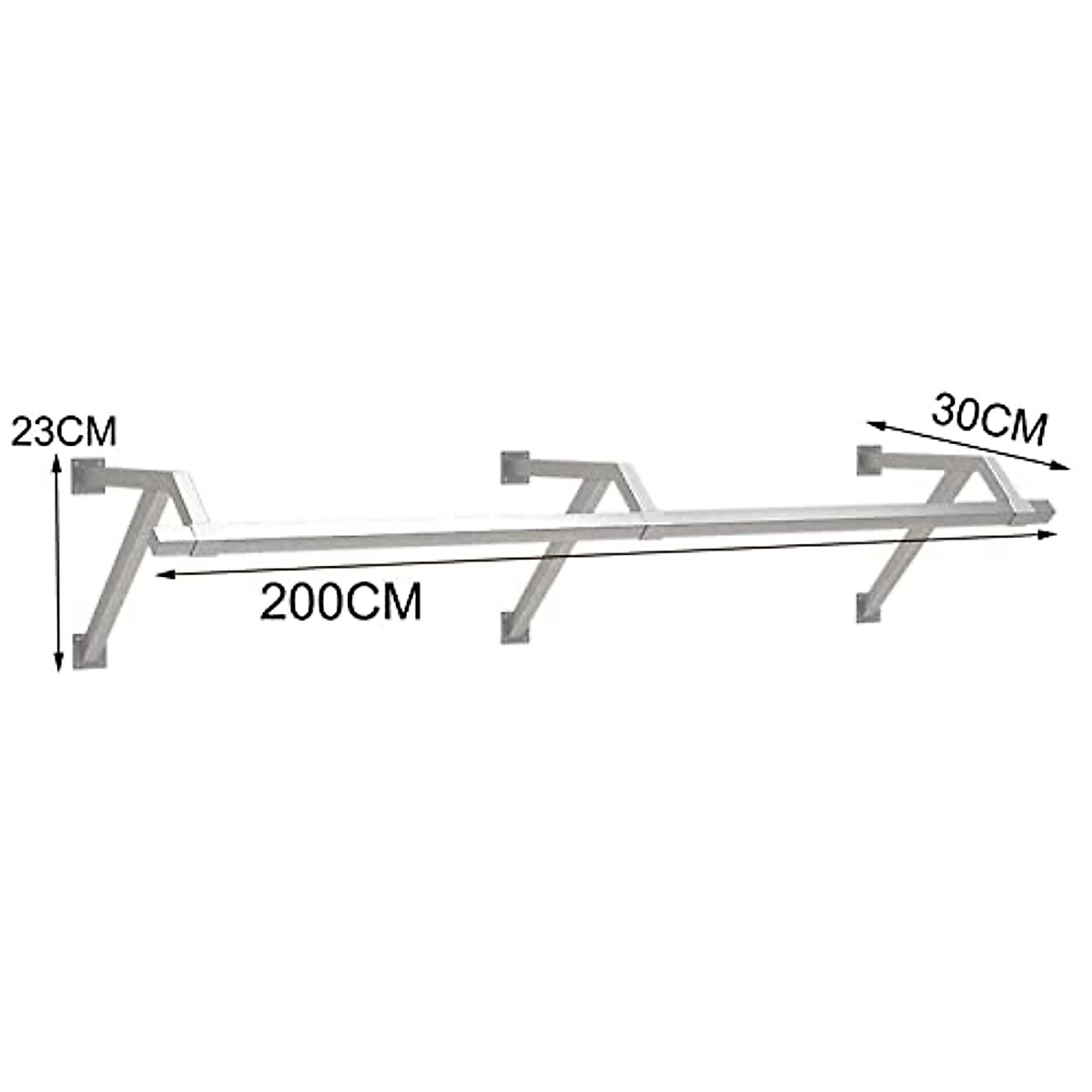 Creative Clothes Rack Boutique Store Storage Shelf, Wall-Mounted Clothing Display Shelves Clothes Rod, Dress Hanger Industrial Pipe Clothes Bar, Laundry Clothes Hanging Organizer Towel Rack