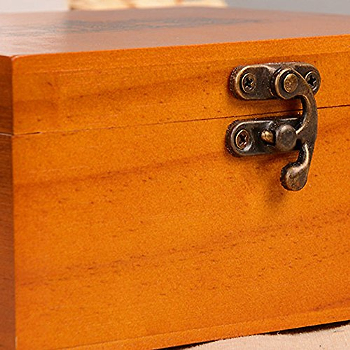 OLizee® Portable Wooden Sewing Kit Case Organizer Box Set for Home Travel, with Thread/Needles/Tape Measure/Scissors/Thimble and Other Accessories