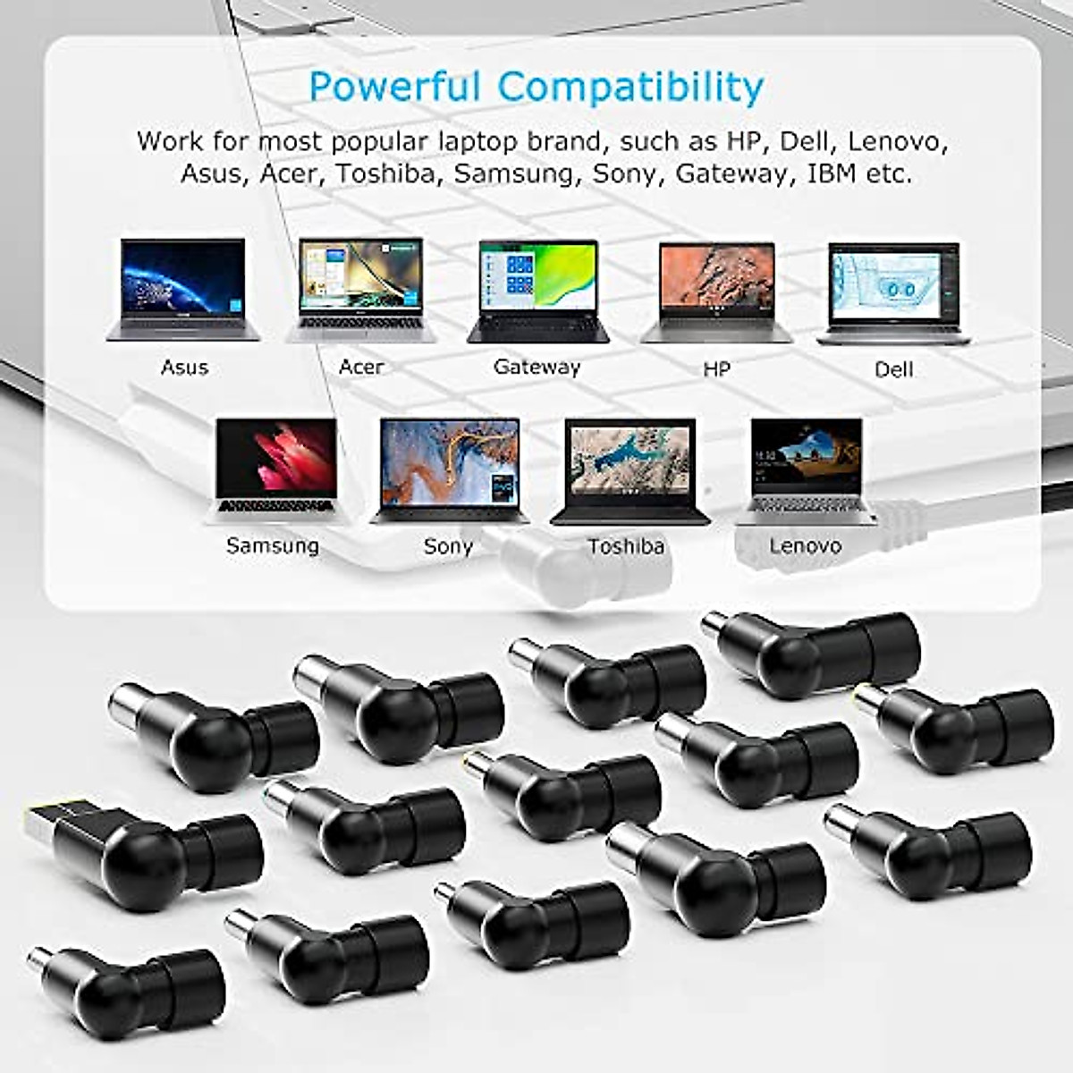 90w Universal Ac Laptop Charger Power Adapter Replacement for Hp Compaq Dell Acer Asus Toshiba IBM Lenovo Samsung Sony Fujitsu Notebook Ultrabook