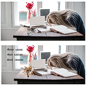 LAXIA Creative Glasses Holder Stand，Cute Animal Glasses Holder,Sunglasses Spectacle Display Rack for Home, Office, Desk, Nightstand(2 PCS) (Fox)