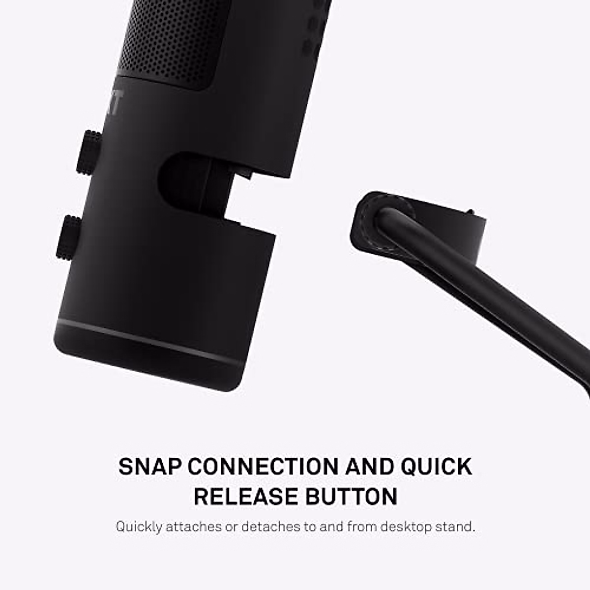 NZXT Capsule - AP-WUMIC-B1 - USB Cardioid Streaming, Gaming & Podcasting Microphone - Crystal Clear Voice Clarity - Built-in Shock Absorber - Easy Boom Arm Mounting - Twitch, Discord, YouTube - Black