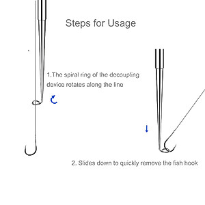 Fish Hook Remover, 2pcs Fishing Hook Quick Removal Device, Security Extractor Fishhook Disconnect Removal Tool for Fishing