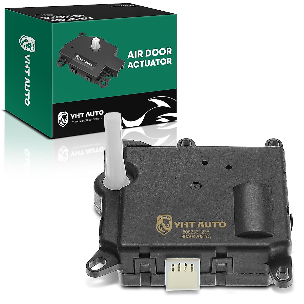 YHTAUTO HVAC Air Door Actuator Blend Door Levers - Fit Ford F-250 F-350 F-450 F-550 Super Duty 1999-2007, F-650 01-23/05-08, F-750 Windstar Excursion - Main Temperature 8 Pins Air Flap Actuator