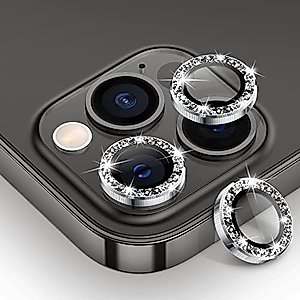 Tensea for iPhone 13 Pro - iPhone 13 Pro Max Camera Lens Protector, 9H Tempered Glass Camera Cover Screen Protector Metal Individual Ring for iPhone 13Pro 6.1 inch iPhone 13 ProMax 6.7 inch 2021
