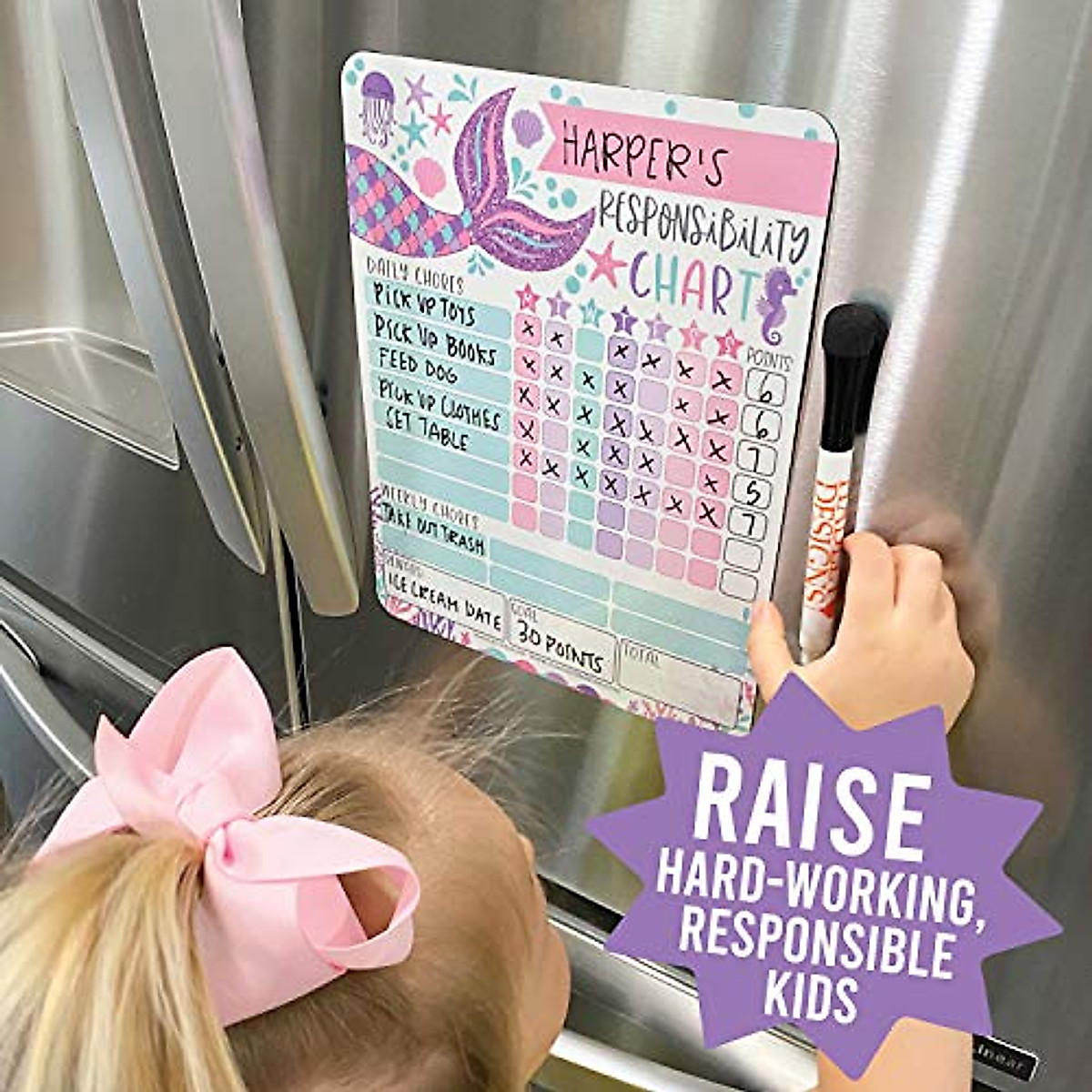 Mermaid Kids Chore Chart - Fun & Engaging Responsibility Tool