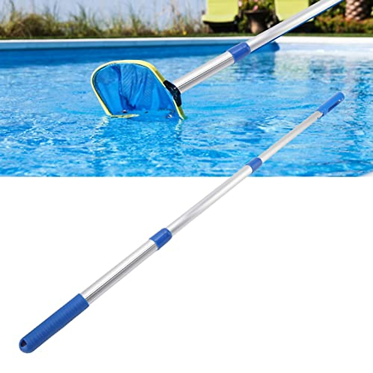 Zerodis Horticulture Garden Entertainment, Section Telescopic Pole Aluminum Detachable Swimming Pool Cleaning Accessories Swimming Pool Pole