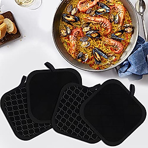 4 Pack Hot Pads for Kitchen Pot Holders for Kitchen Heat Resistant Oven Mitts and Pot Holders Sets Oven Terry Cloth Hot Pads Pot Holders for Cooking Baking