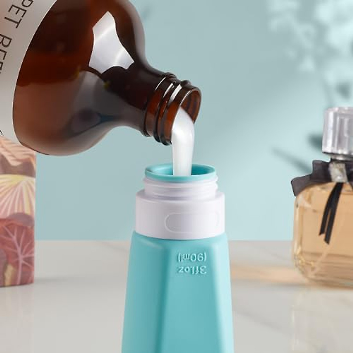 INSFIT Travel Bottles for Toiletries, TSA Approved 3oz Portable Travel Bottles, BPA Free Leak Proof Travel Size Containers Refillable Travel Accessories for Shampoo Conditioner with Labels