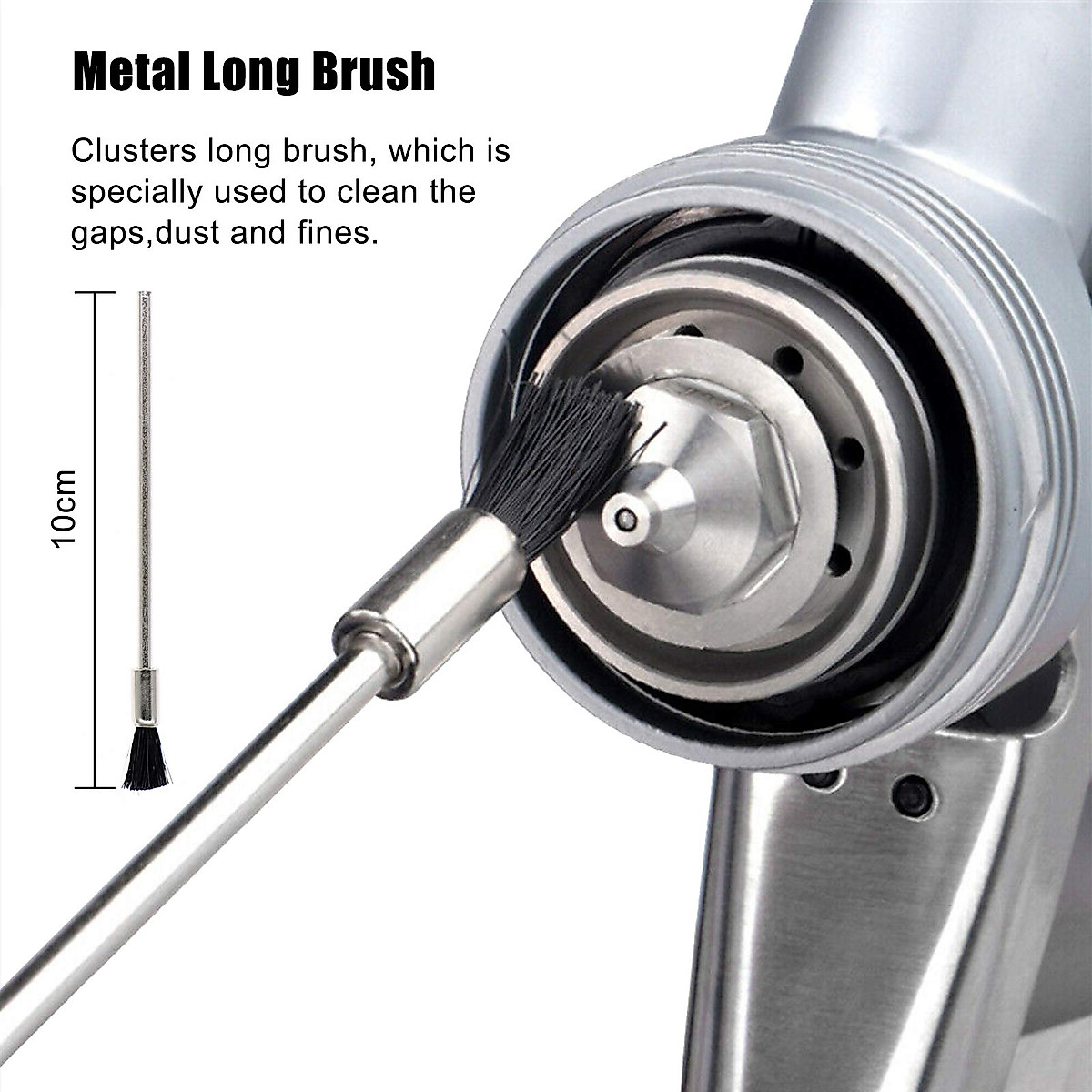 17pcs Multi-Purpose Spray Gun Cleaning Kit,Nylon Brushes Paint Gun Cleaning Kit Mini Brushes & Needles for Clean Airbrush Nozzles Spray Guns Tattoo Equipment (17)