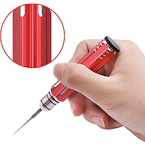 Craznick 7 In 1 Prime Model Scriber with 7 Blades Gundam Resin Carved Scribe Line Cutting Tool Chisel (0.1/0.2/0.4/0.6/0.8/1.0/2.0mm) Red
