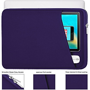Laptop Sleeve Case 15.6 inch, Shockproof Protective Cover, Handbags Portable Laptop Bag for 15.6 inch HP Dell Asus Lenovo Notebook Computer Case with Front Pocket, Purple