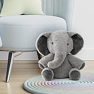 PREXTEX Elephant Stuffed Animals - Soft & Cozy Baby Stuffed Elephant Plush Toy (Large - 10.5 Inches) Machine Washable Stuffed Animals for Boys & Girls 3-5+