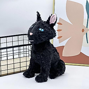 Sufeasdf Black Cat Plush Toy, 11.8" The Black Cat Plush Stuffed Animal Pillow Doll Plushies Nameless Cat Toys Gift for Fans Boys and Girls