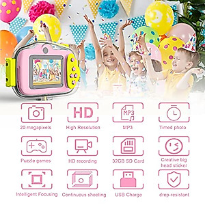 Digital Camera for Kids, Full HD 1080p Rechargeable Electronic Mini Camera for Students, Teens, Compact Point and Shoot Camera Portable Small Camera, Vlogging Camera for YouTube
