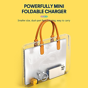 Wekome USB Charger Block, Wall Charger, USB C Fast Charger, Compatible with MacBook Pro/Air, iPhone, Laptops and Tablets, UL Certified (Yellow)