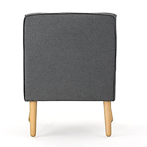 Christopher Knight Home Felicity Mid-Century Fabric Arm Chair, Charcoal