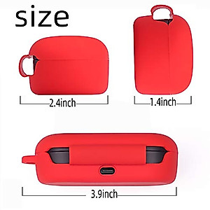 Silicone Case for Bose QuietComfort Earbuds Case (Not Fit for Bose Sport Earbuds) Bose QuietComfort Noise Cancelling Case Cover Anti-Fall Earphone Case with Carabiner (Lavender Gray)