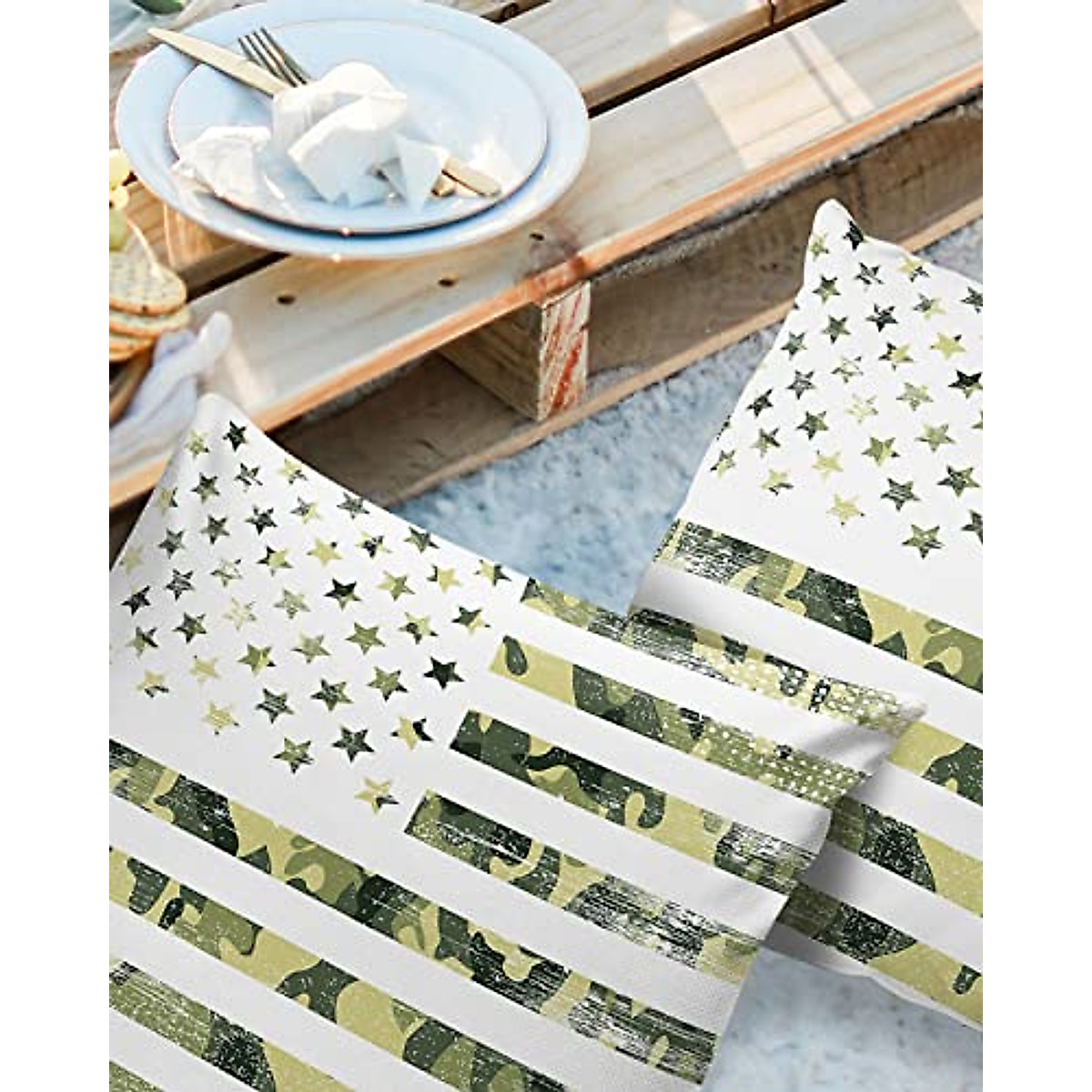 Meet 1998 Throw Pillow Covers 18x18 - Set of 2 Waterproof Pillow Cushion Cases,Camo Pillowcases Decorative Outdoor Pillow Cover for Sofa Couch Bedroom