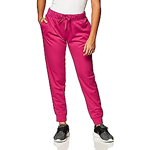 Hanes Women's Sport Performance Fleece Jogger Pants with Pockets, Fresh Berry Solid/Fresh Berry Heather, L