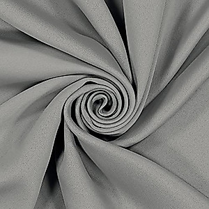 Eclipse Darrell Modern Blackout Thermal Rod Pocket Window Curtains for Bedroom or Living Room (Single Panel), 37 in x 84 in, Gray