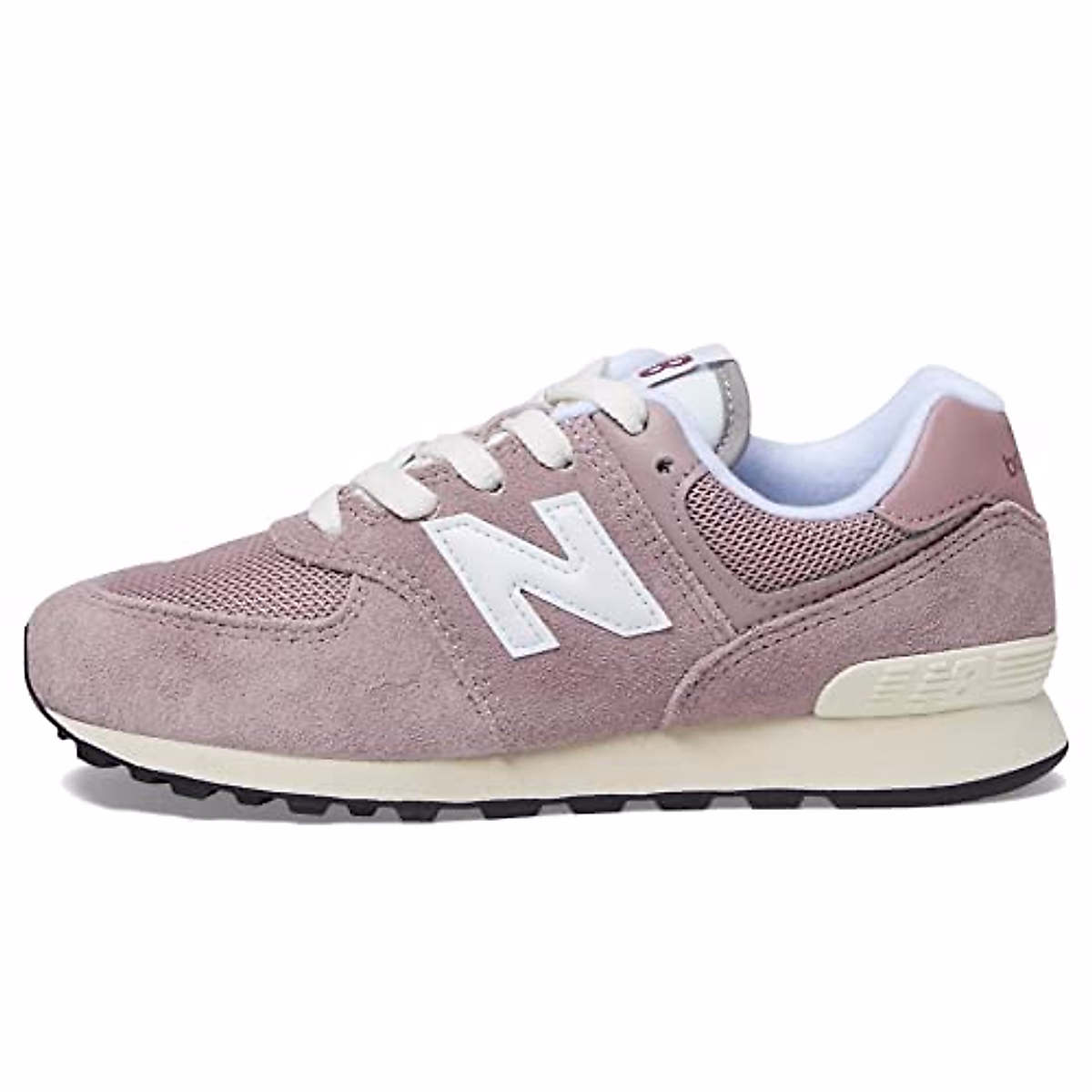 New Balance Girls 574 V1 Disc Lace-Up Sneaker, Lilac Chalk/Sea Salt, 5 Big Kid