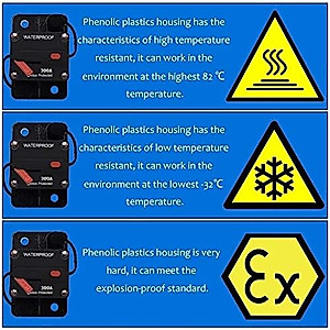 ANJOSHI 300 Amp Circuit Breaker 30A-300A with Manual Reset Waterproof Inline Fuse Inverter for Marine Trolling Motors Boat ATV Manual Power 12V-48VDC