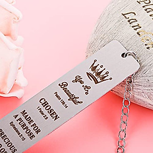 TIESOME Inspirational Christian Bookmark Gifts for Women Men Bible Verse Bookmark for Girls Daughter Book Lovers Graduation Birthday Christmas for Female Male Him Her Religious Church Bulk Gifts