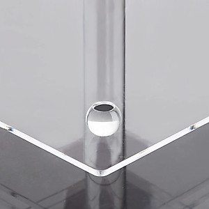 Clay Tonic 4 Tiered Square Acrylic Glass Premium Cupcake Holder-Cake Stand-Cupcake Stand-Dessert Stand-Tea Party Serving Platter (Square)