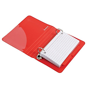 Oxford Index Card Binder with Dividers, 3" x 5", Color Will Vary, 50 Cards,1 Binder (73570),Assorted (Blue, Green, Red)