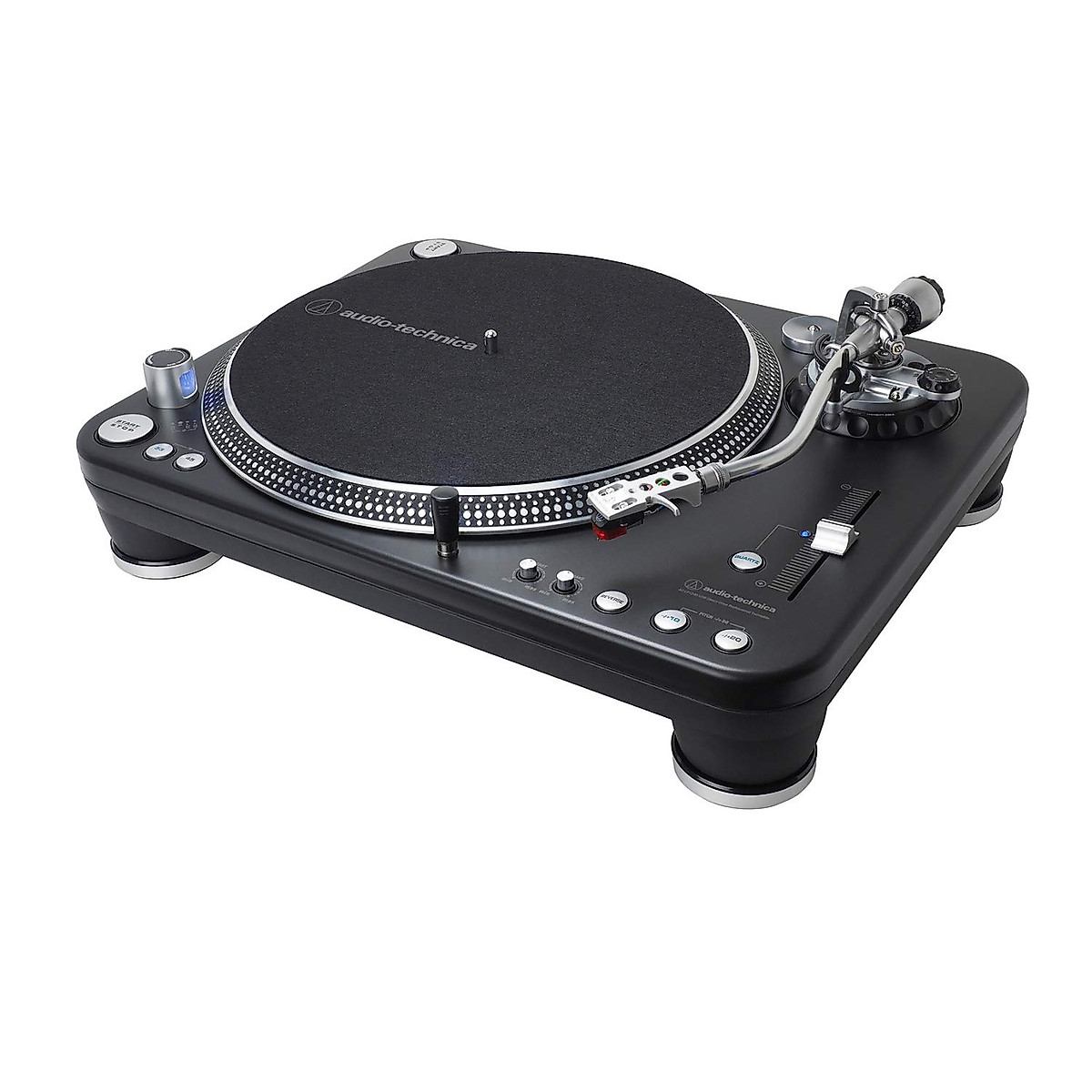 Audio-Technica ATLP1240USBXP Professional DJ Turntable Bundle with Presonus Eris 3.5 3.5-Inch Low-Frequency Driver Media Reference Monitors, Knox Stabilizer and Stylus Scale (4 Items)