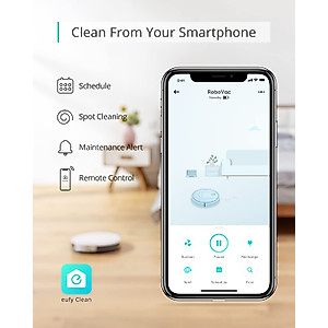 eufy by Anker, RoboVac G10 Hybrid, Robotic Vacuum Cleaner, Dynamic Navigation, 2-in-1 Sweep and mop, Wi-Fi, Super-Slim, 2000Pa Strong Suction, Quiet, Self-Charging, for Hard Floors Only
