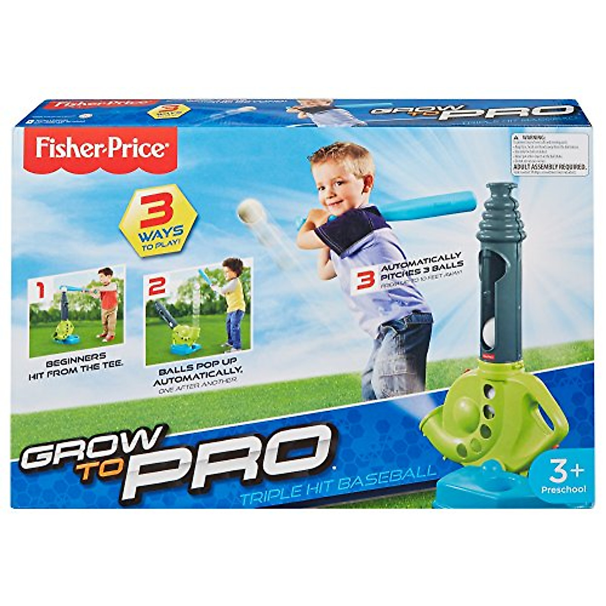 Fisher-Price Grow-to-Pro Triple Hit Baseball